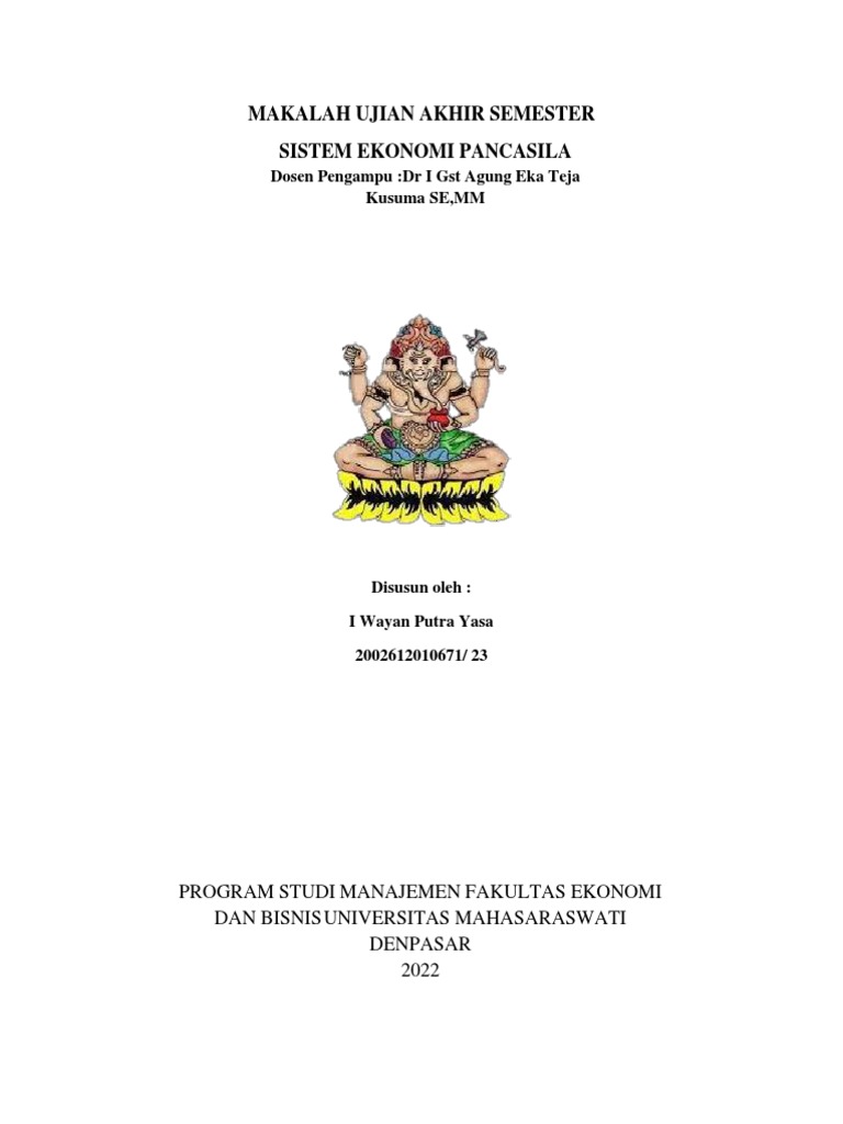 23 - I Wayan Putra Yasa (Uas Perek) | PDF