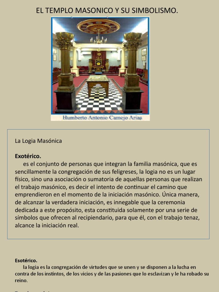 El Templo Masonico y Sus Simbolos. | Descargar gratis PDF | Masonería ...