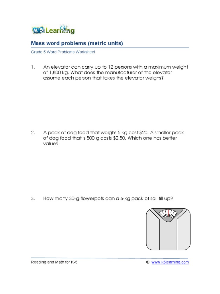 Mass Word Problems B | PDF