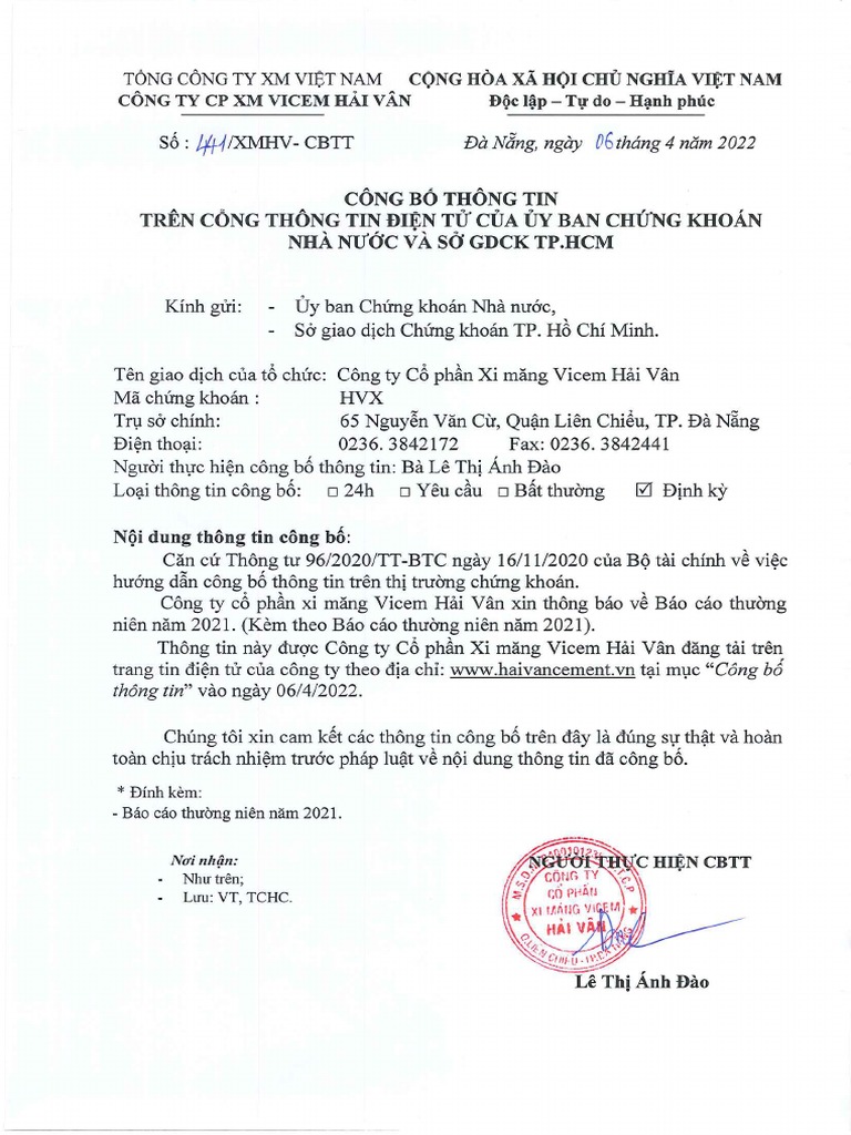 Bao Cao Thuong Nien | PDF