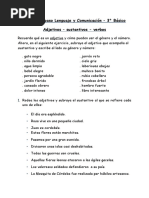 Prueba Tiempos Verbales 4° Básico | PDF