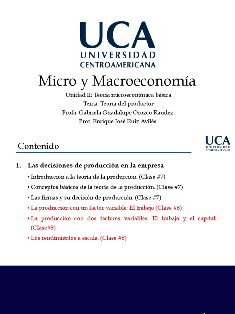 Micro y Macroeconomia - Clase 7 | PDF | Producción y fabricación ...