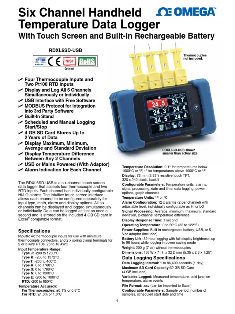 RDXL6SD Usb | PDF | Thermocouple | Usb