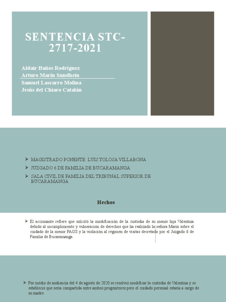 Sentencia STC 2717 2021 | PDF