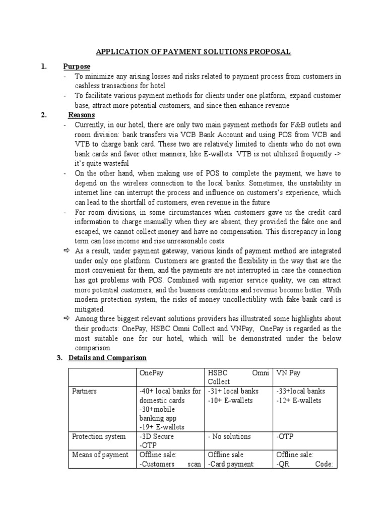 Application of Online Payment Method Proposal | PDF | Payments | Point ...