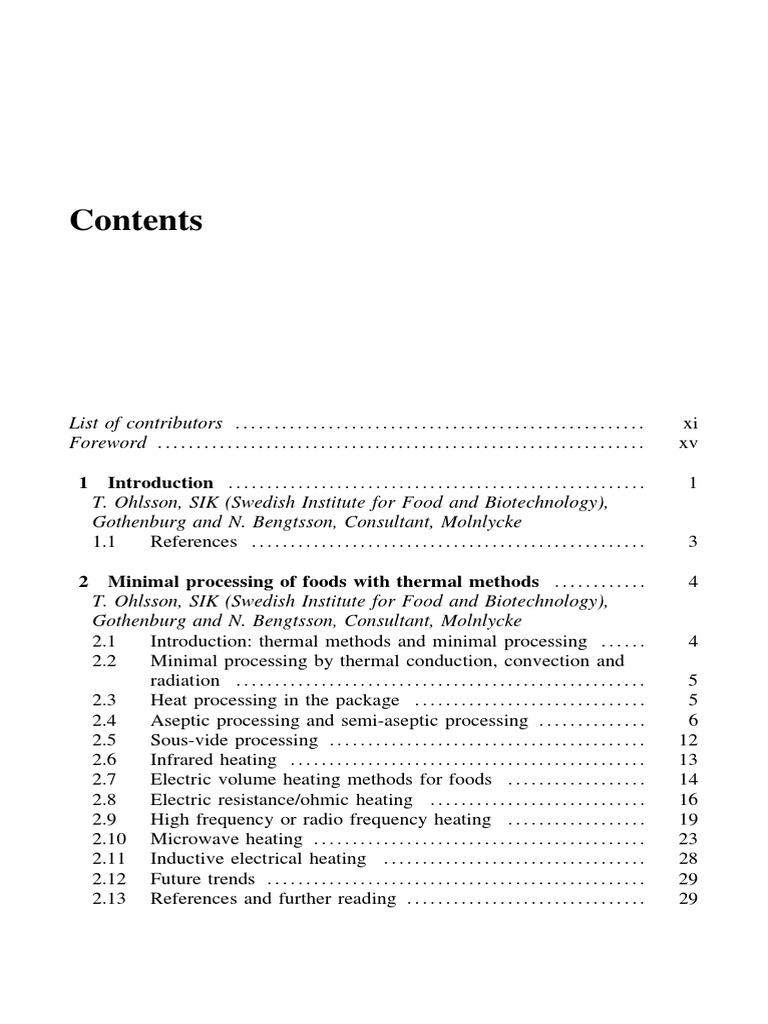 Minimal Processing Technologies in Food Industry | PDF | Chemistry ...