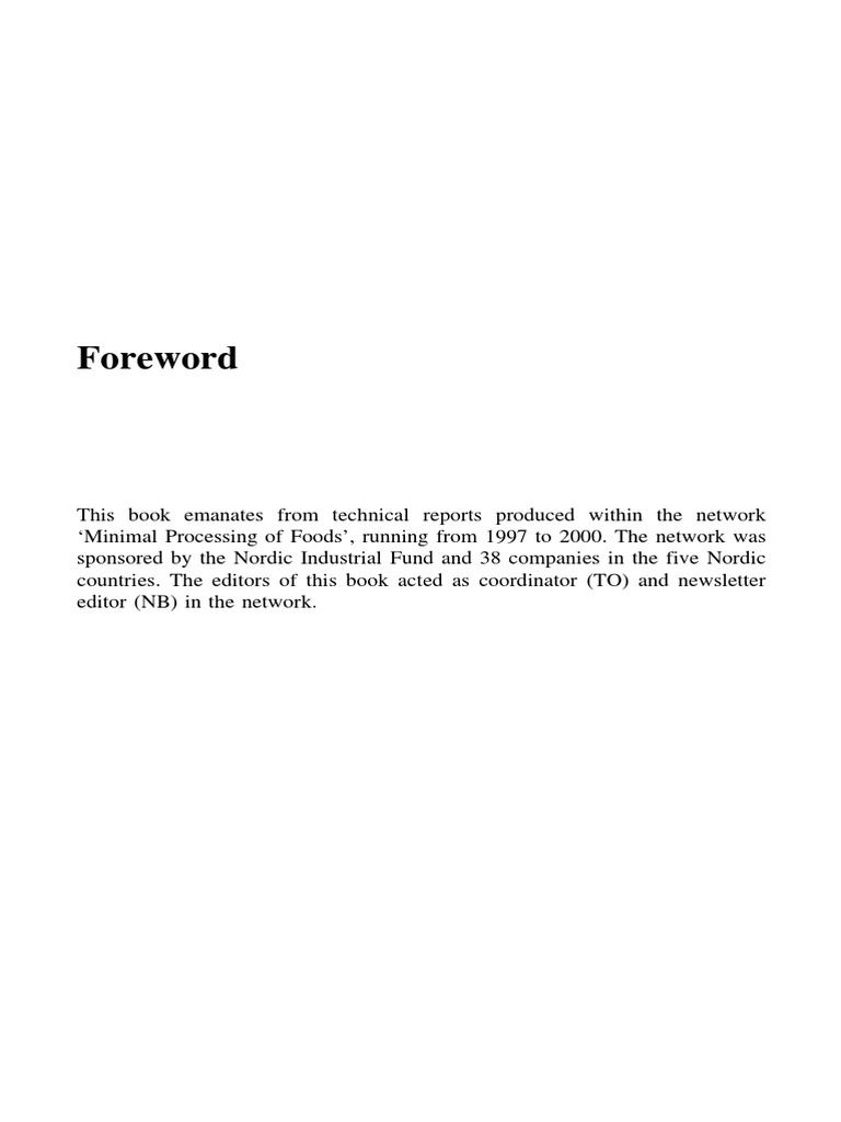 Minimal Processing Technologies in Food Industry | PDF | Foods | Food ...