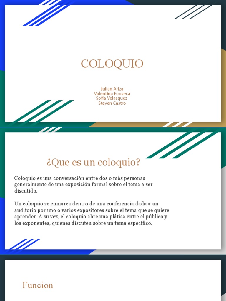 Coloquio | PDF
