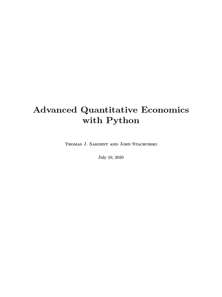 Advanced Quantitative Economics With Python | PDF | Basis (Linear Algebra) | Linear Map