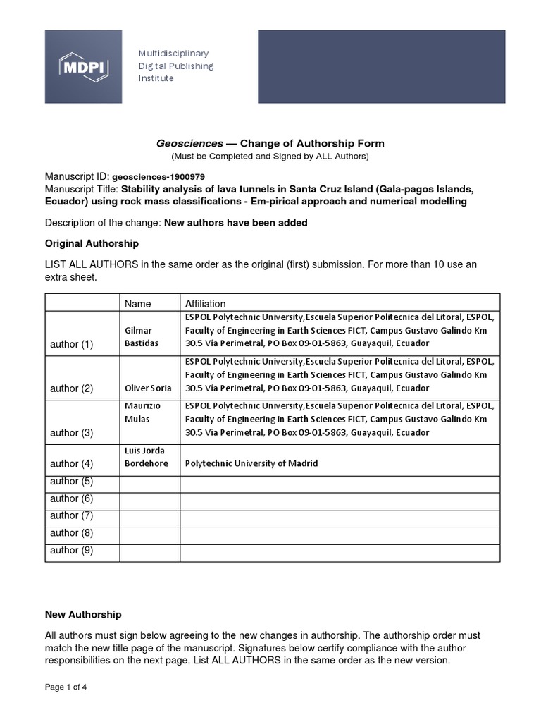 Geosciences-1900979 - Authorship Change Form B-Signed-Signed | PDF ...