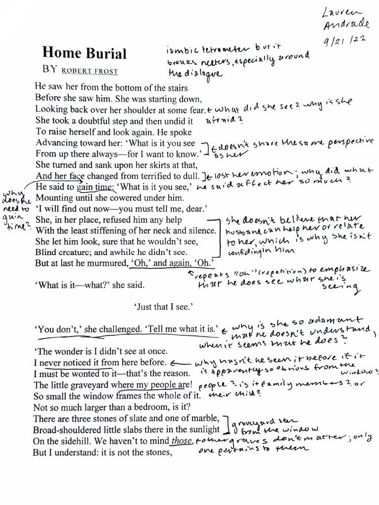 home burial by robert frost | PDF