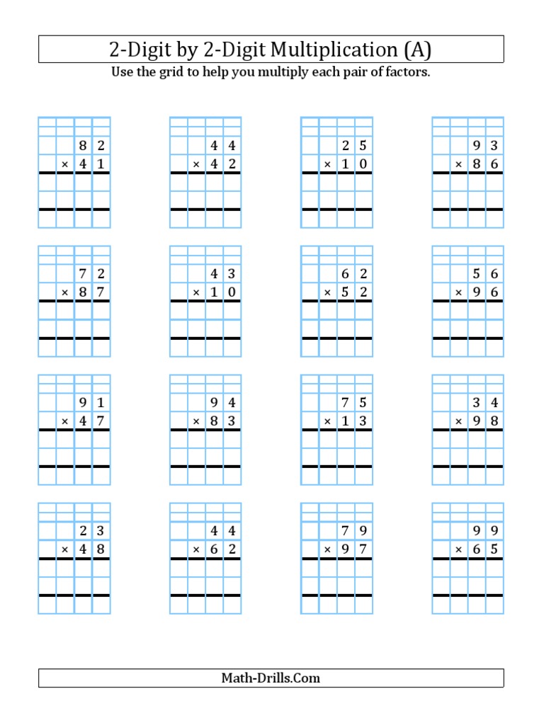 Multiplication With Grid 0202 001qp.1424630331 | PDF