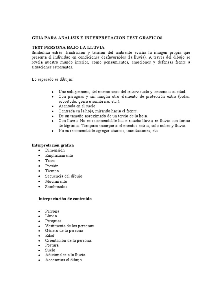 Guia para Analisis e Interpretacion Test Graficos | PDF | Artes del ...