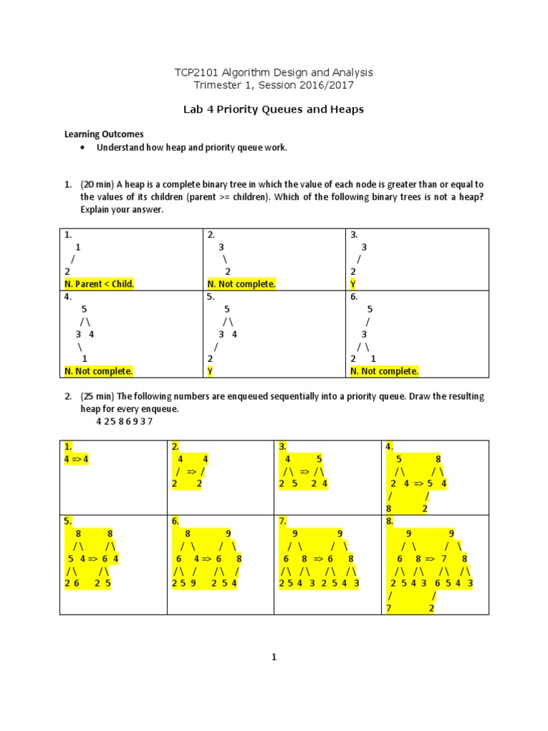 Tcp2101 Algorithm Design And Analysis La Pdf Computer Science Algorithms 