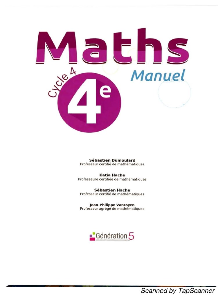 Manuel Math 4eme | PDF