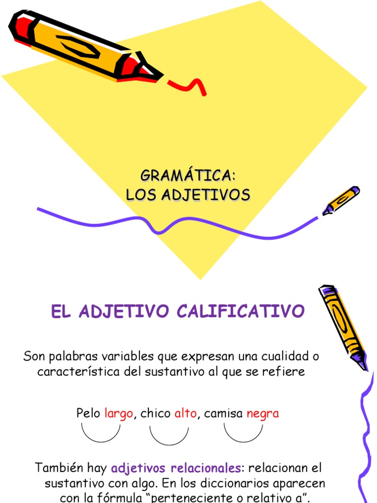 Guía de Adjetivos en Gramática | PDF | Adjetivo | Tipología Lingüística