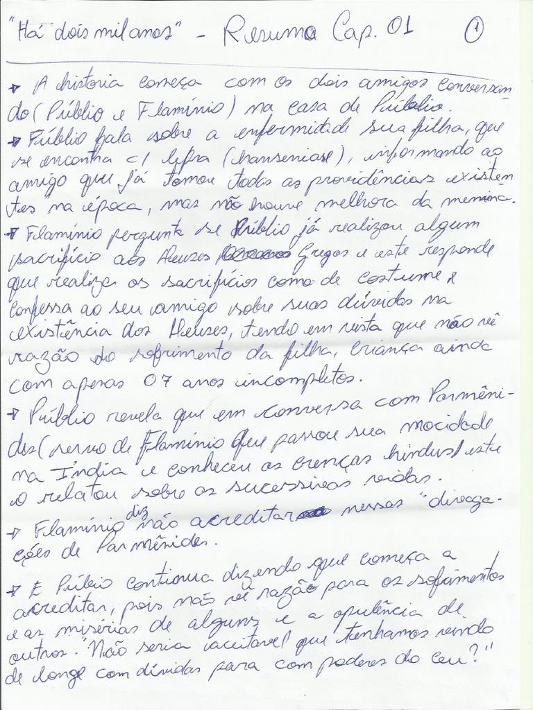 Resumo Cap 01 Há Dois Mil Anos | PDF Resumo Cap 01 Há Dois Mil Anos | PDF