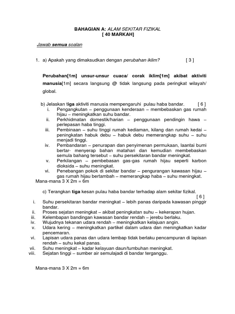 Contoh Skema Trial Sem 2 | PDF