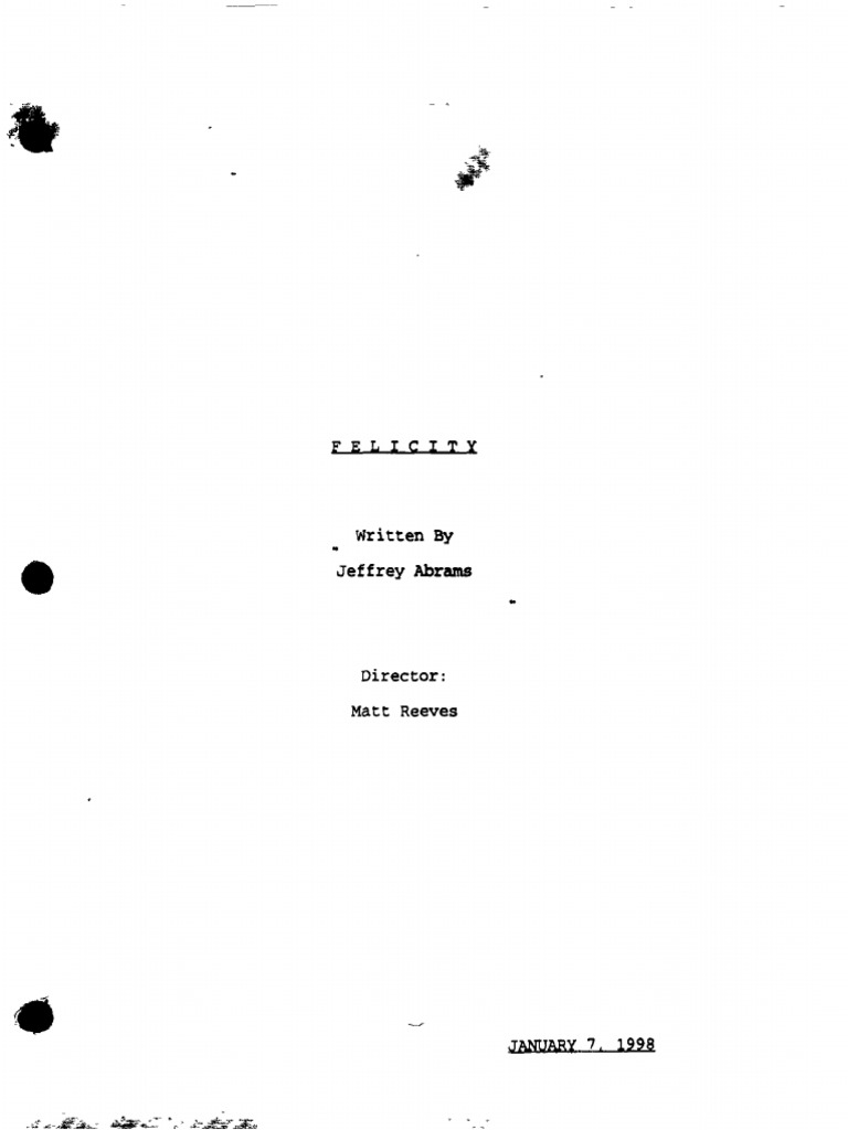 Felicity 1x01 - Pilot | PDF