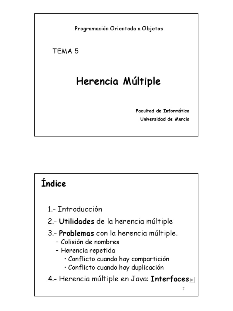Herencia Múltiple | PDF | Herencia (Programación Orientada a Objetos) | C
