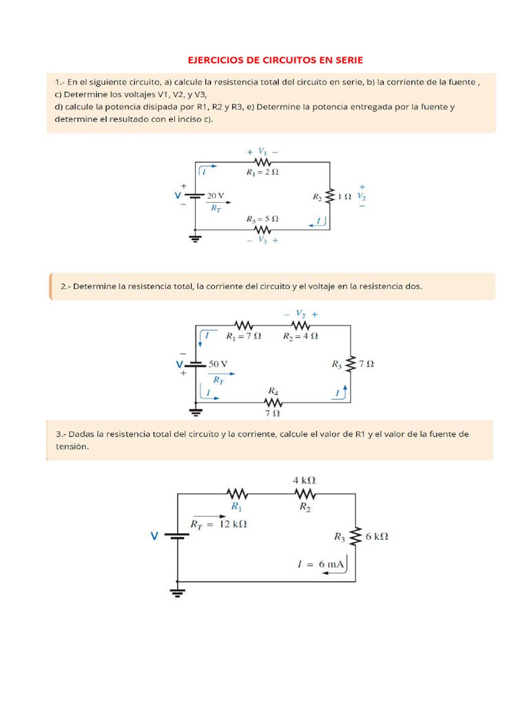 owo6_EJERCICIOS_CIRCUITOS_EN_SERIE | PDF