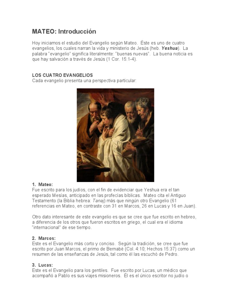 Mateo | PDF | Evangelio de Mateo | Jesús