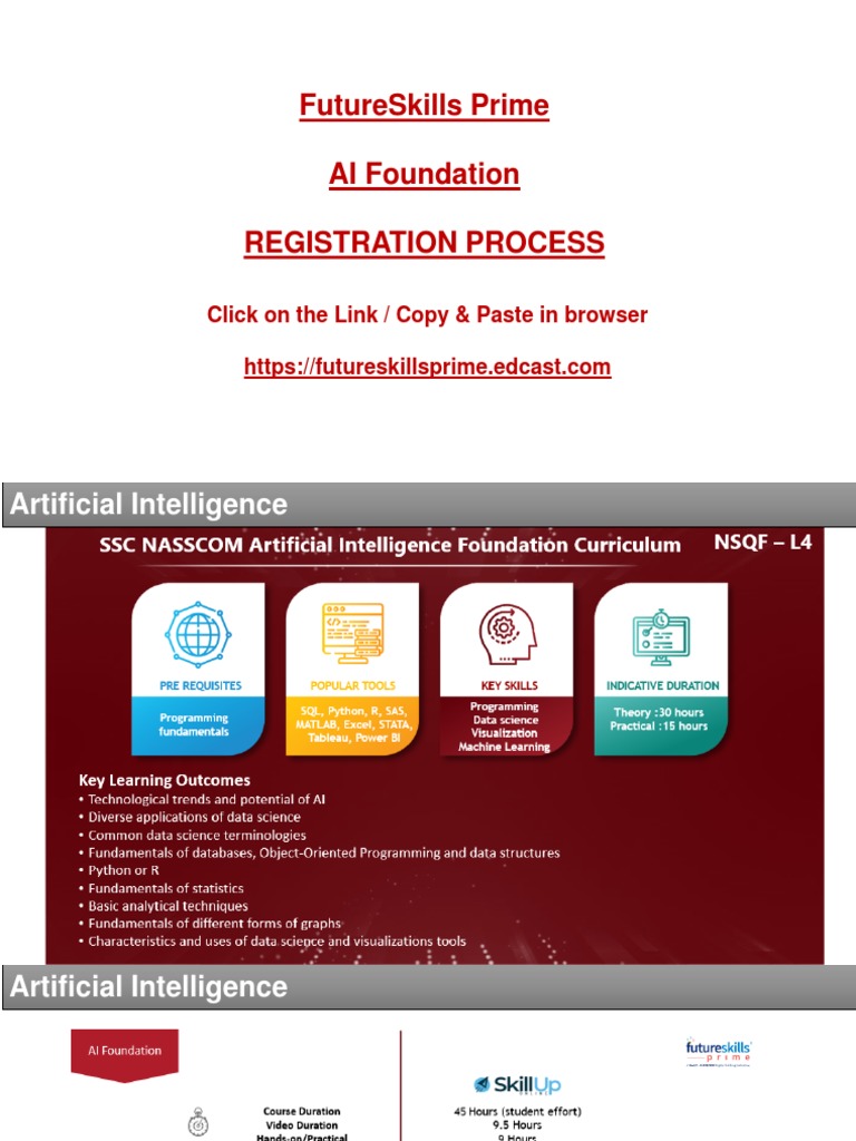 AI - Futurskills Prime Registration and AI Foundation Program | PDF ...