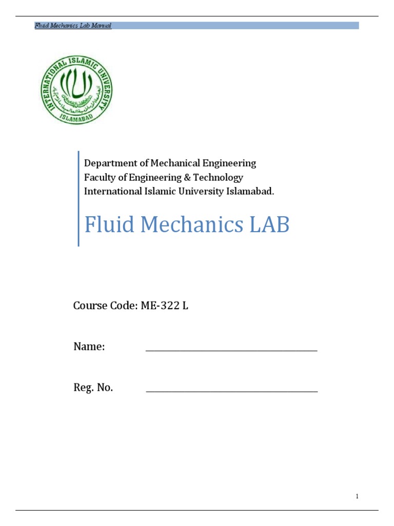 Fluid Mechanics Lab Manual | PDF | Buoyancy | Flow Measurement