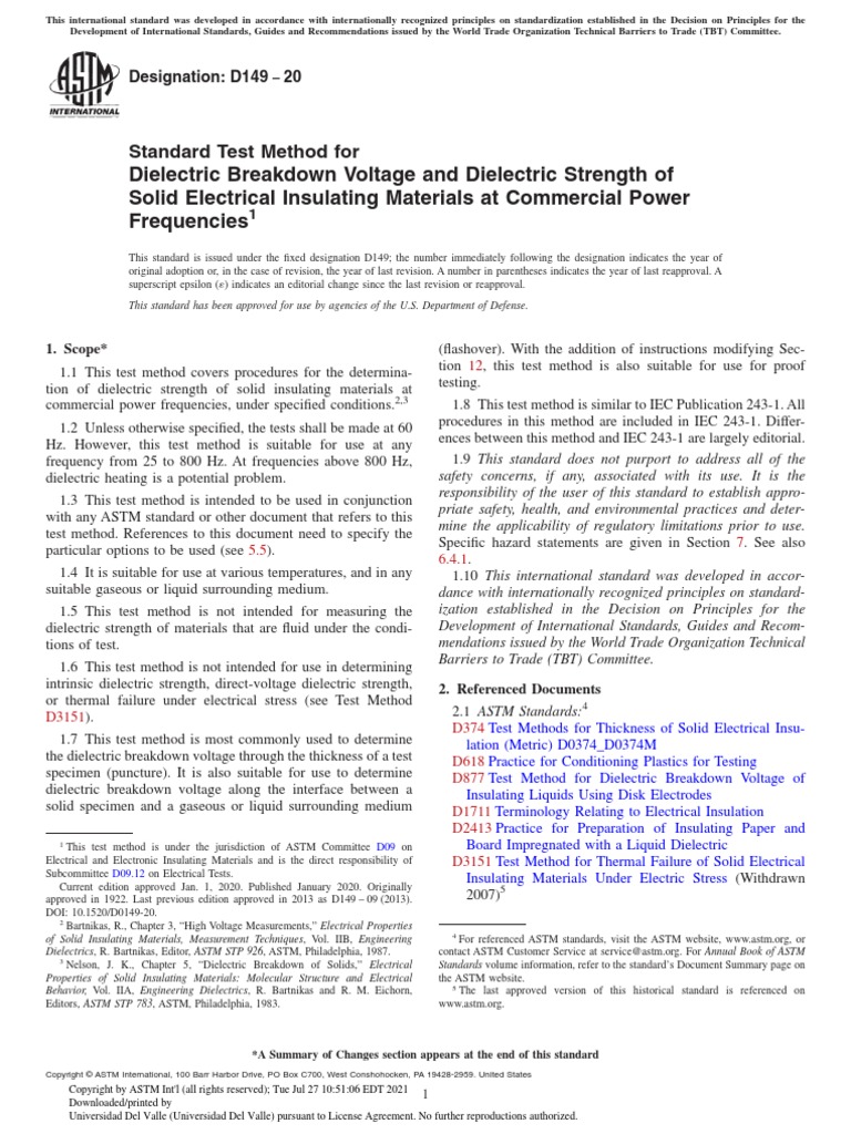 Dielectric Breakdown Voltage and Dielectric Strength of Solid ...