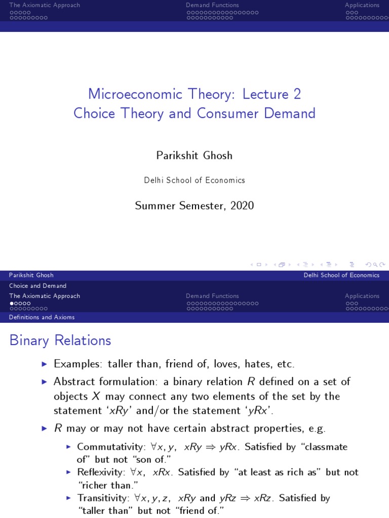 Micro Choice 2020 | PDF | Mathematical Optimization | Utility