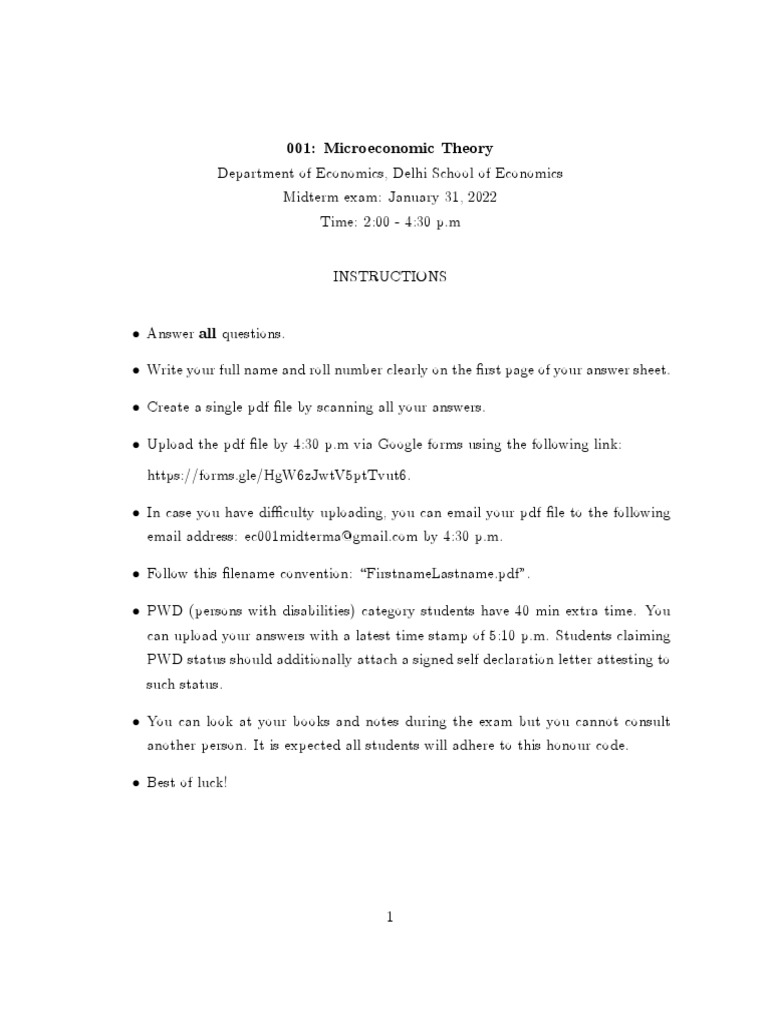 Micro Midterm 2022 | PDF | Monopoly | Prices