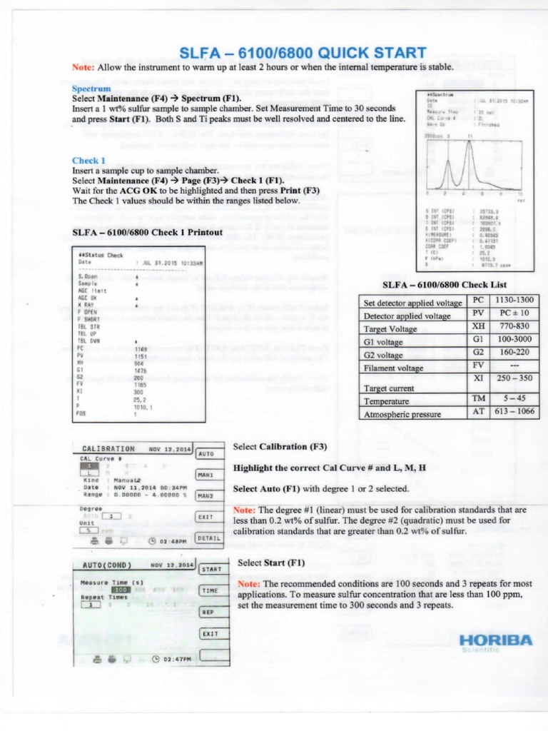 Slfa 6100-6800 Quick Start | PDF