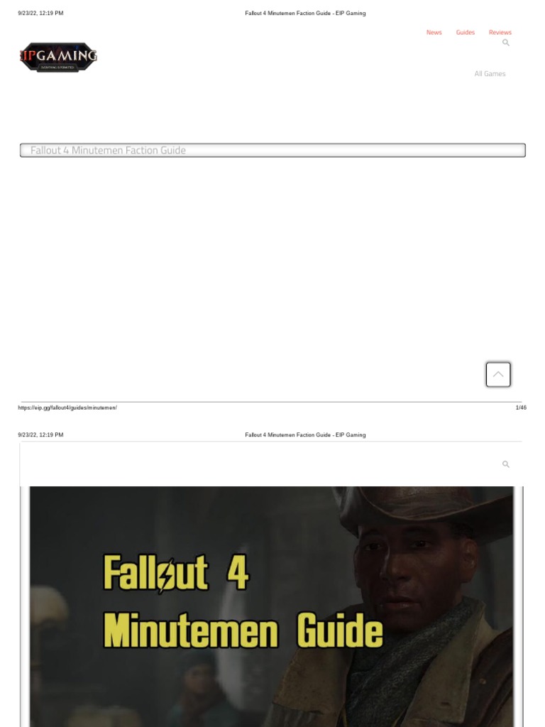 Fallout 4 Minutemen Faction Guide - EIP Gaming | PDF | Games ...