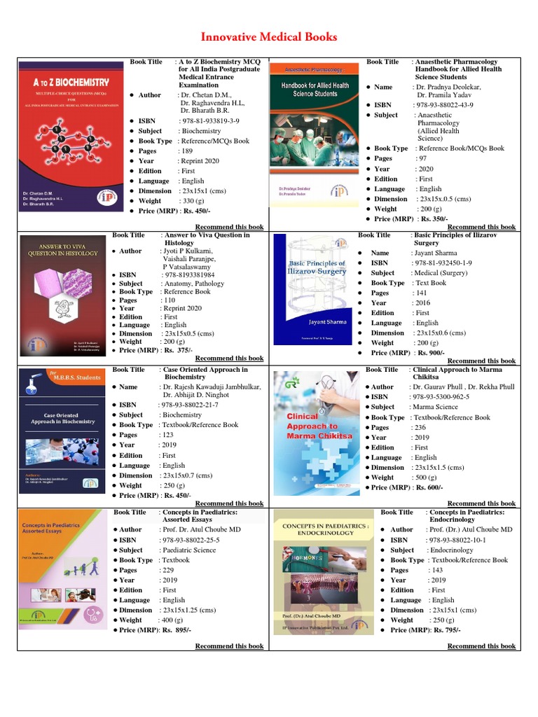 Medical Books of Mbbs | PDF | Doctor Of Medicine | Textbook