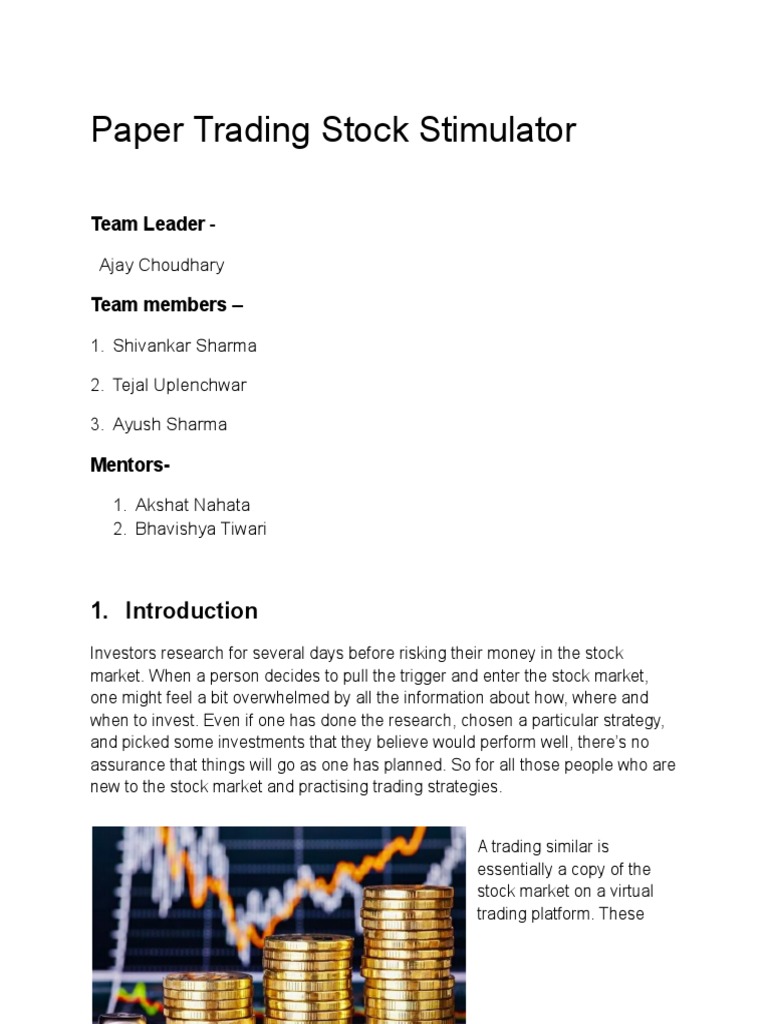 Paper Trading Stock Stimulator | PDF | Stocks | Stock Market