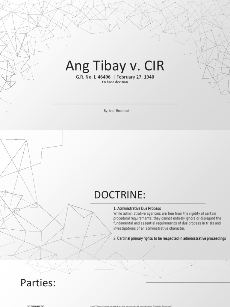 Ang Tibay V CIR Presentation | PDF | Trials | Employment