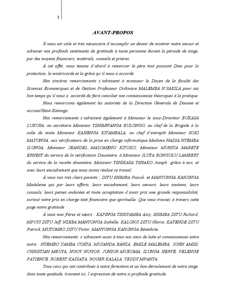 RAPPORT DE STAGE Dgda-1 | PDF | Tarif | Droit d'accise