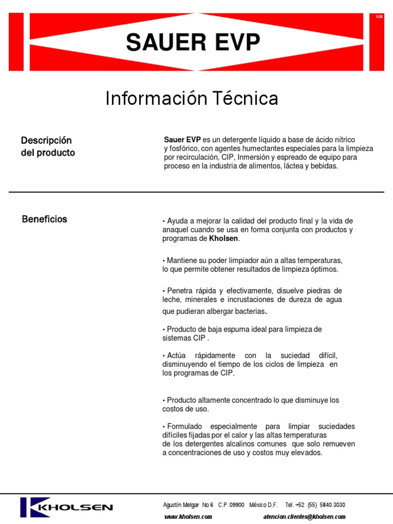 HT Sauer Evp 2018 | PDF | Agua | Detergente