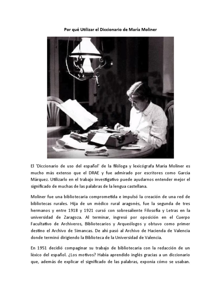 El Diccionario de María Moliner | PDF | Lingüística