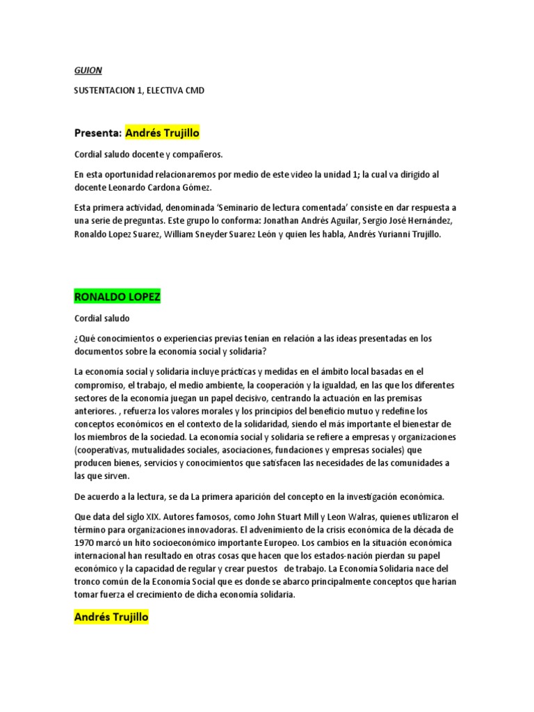 Actividad 1. Electiva CMD 'VIDEO' | PDF | Economía social | Sociedad Actividad 1. Electiva CMD 'VIDEO' | PDF | Economía social | Sociedad
