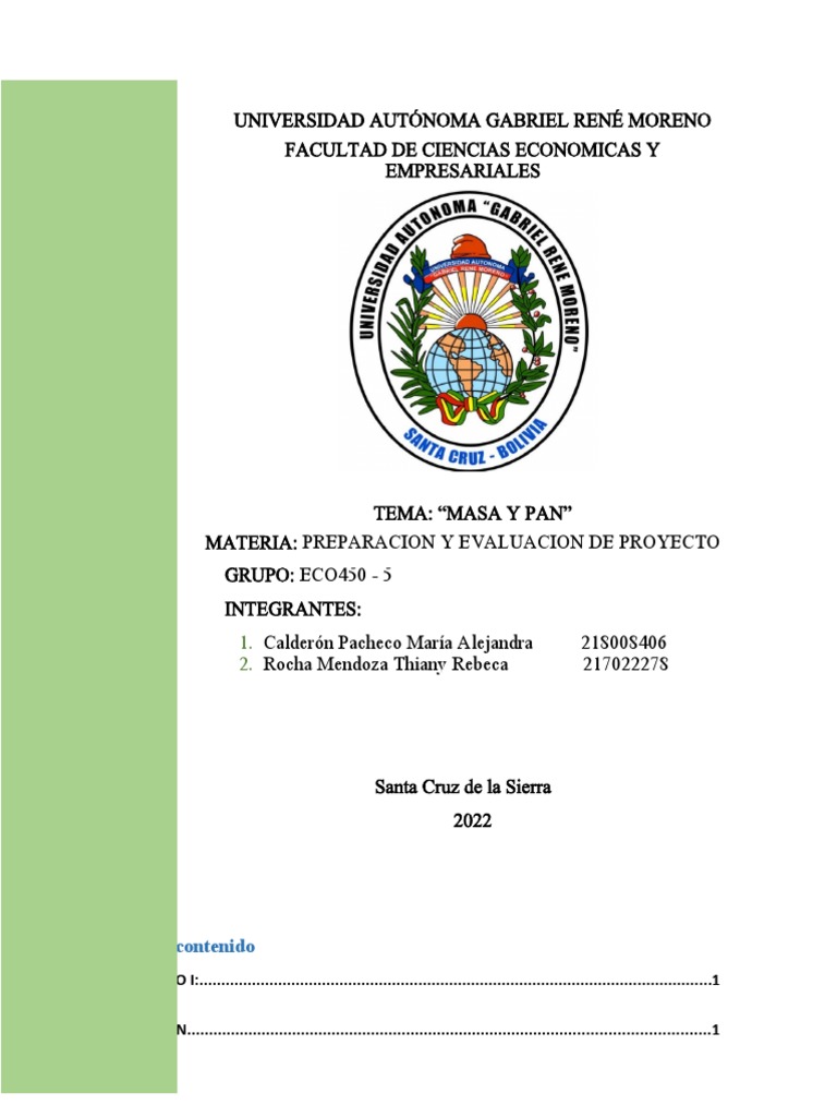 Proyecto P.E.P. Bermang | PDF | Panes | Trigo