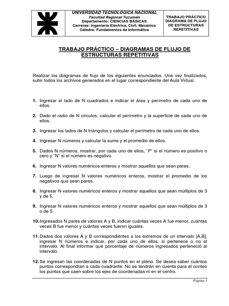TP TP Diagrama Repeticion | PDF | Entero