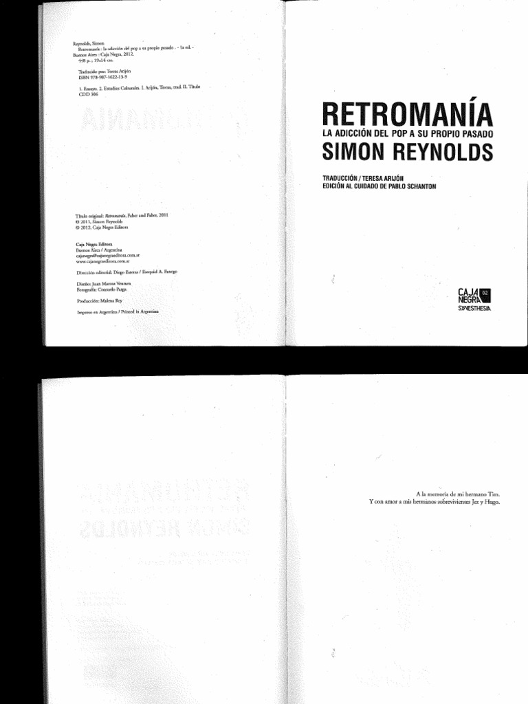 Retromania - Simon Reynolds - 2011 | PDF