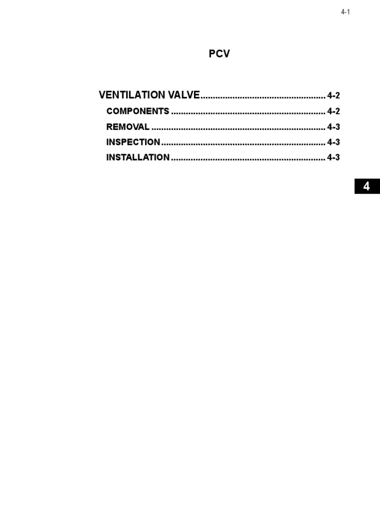 Sect 4 PCV System 1fs Engine Ce303 | PDF | Vehicle Technology | Gas ...
