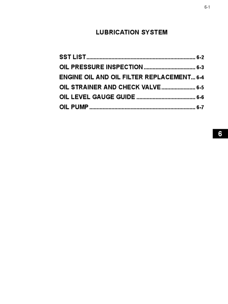 Sect 6 Lubrication System 1fs Engine Ce303 | PDF | Mechanical ...