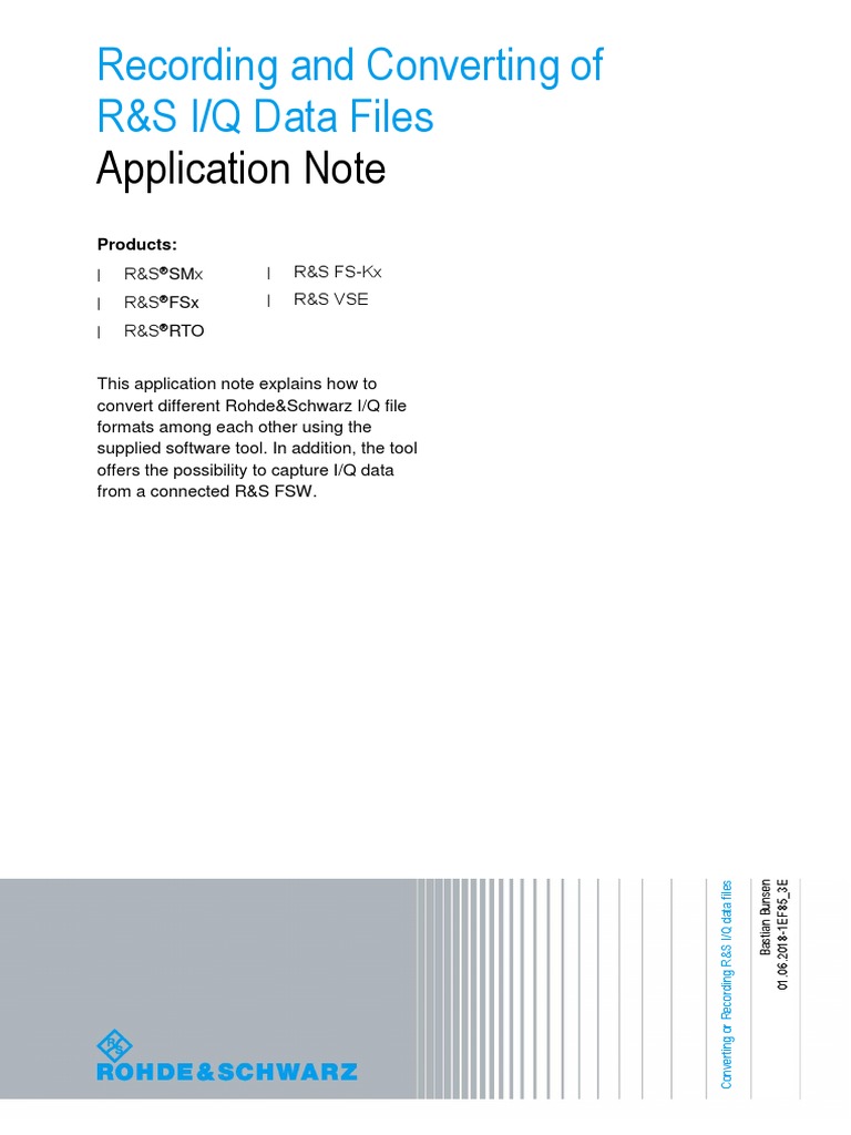 1EF85 3e Converting RS IQ Files | PDF | Computer File | Command Line Interface