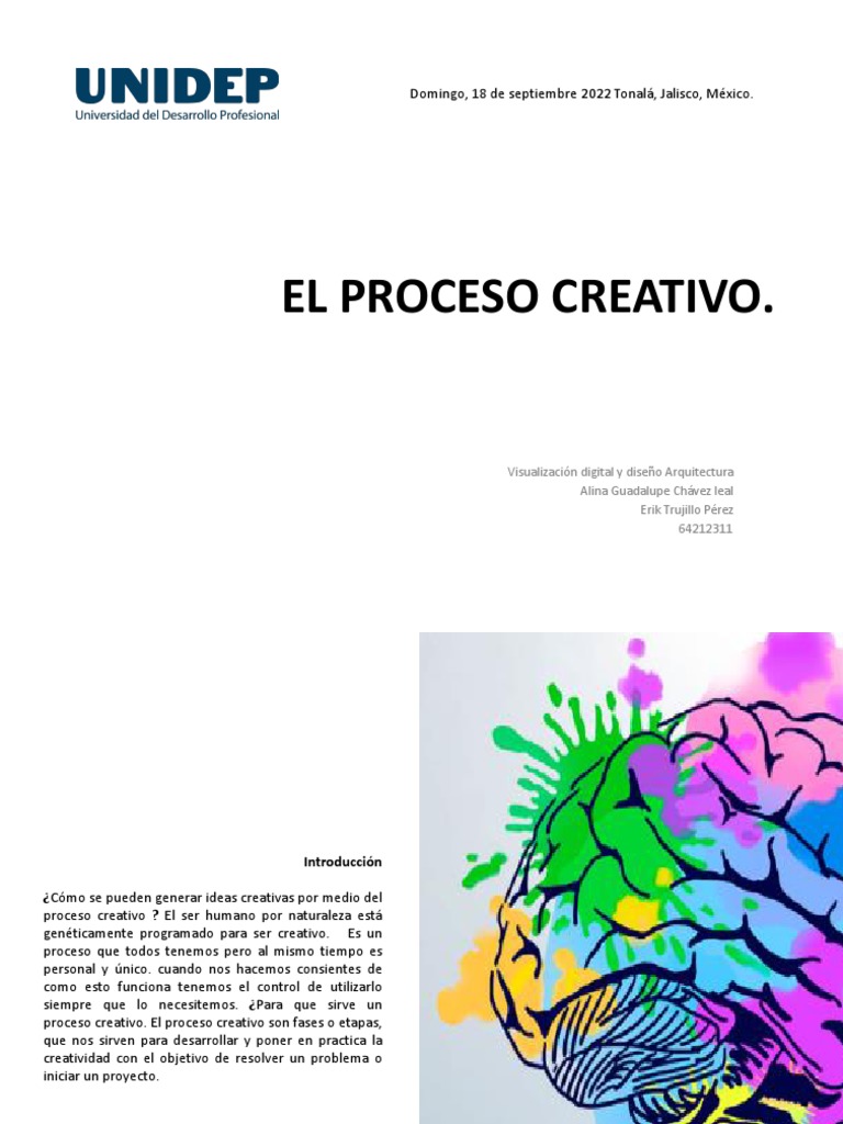 El Proceso Creativo | PDF | Evaluación | Diseño