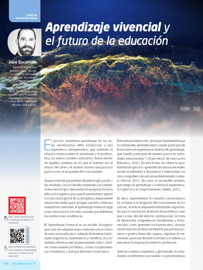 Aprendizaje Vivencial en Educación Superior | PDF | Maestros | Plan de estudios