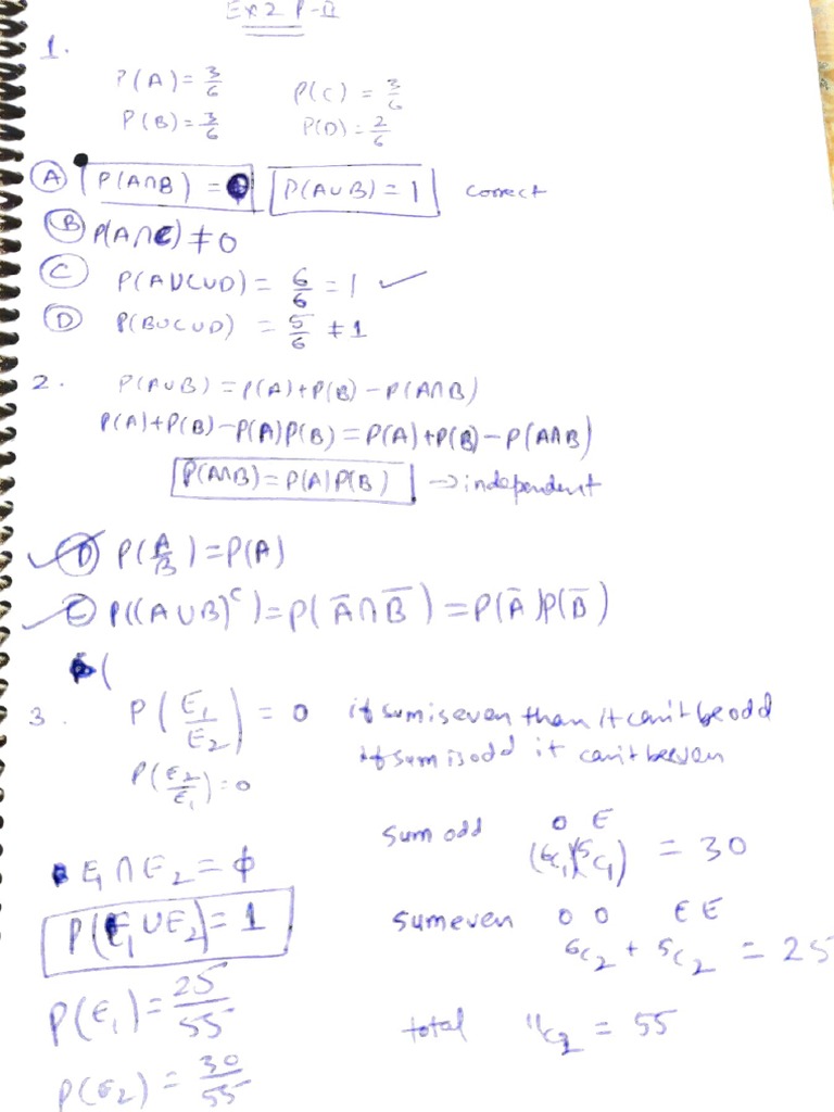 Probability Ex2 Part 2 and Ex3 Part 1 | PDF