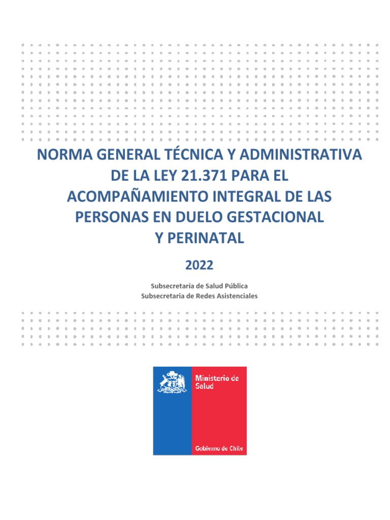 Norma Tecnica y Administratva Ley 21.371 Dominga Publicado | PDF | El embarazo | Dolor